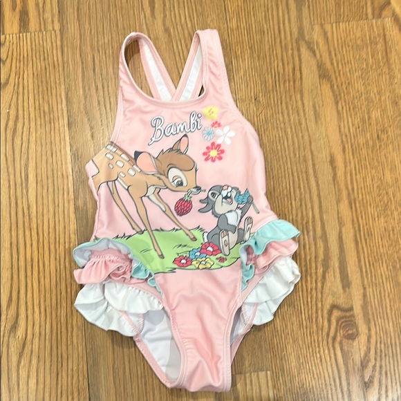 Disney | Swim | Disney Baby Pink Bambi Onepiece Ruffle Swimsuit 36m 23 ...